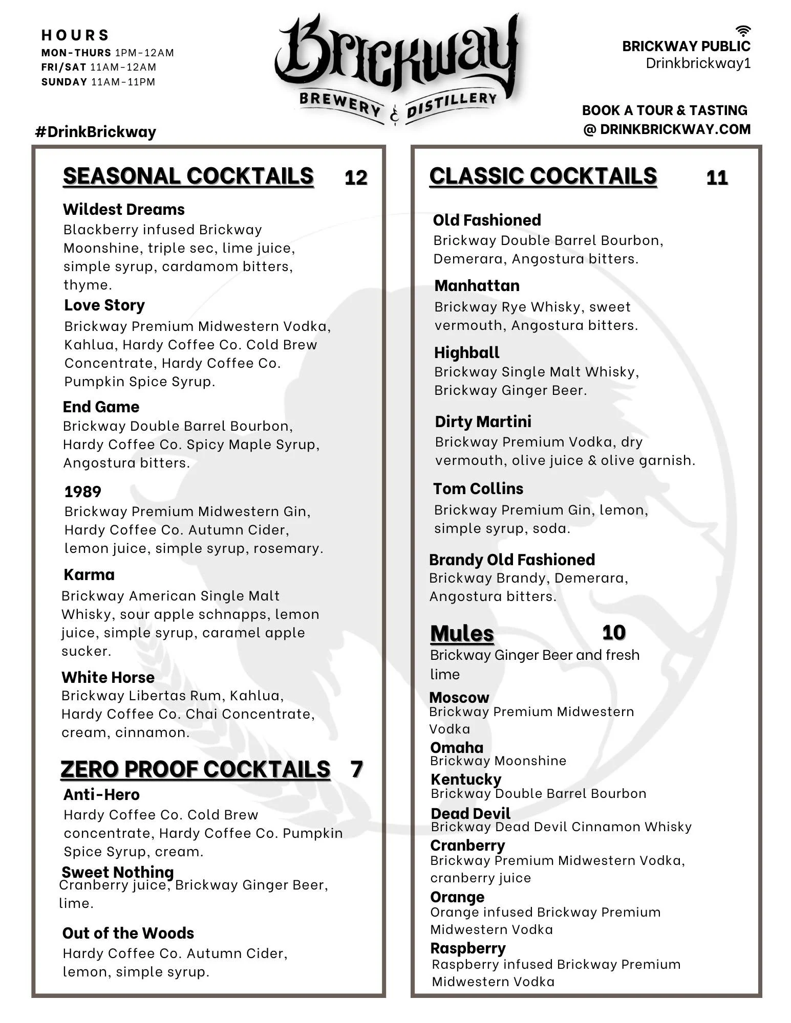 Menus | Brickway Brewery & Distillery | Omaha, Nebraska — Brickway ...