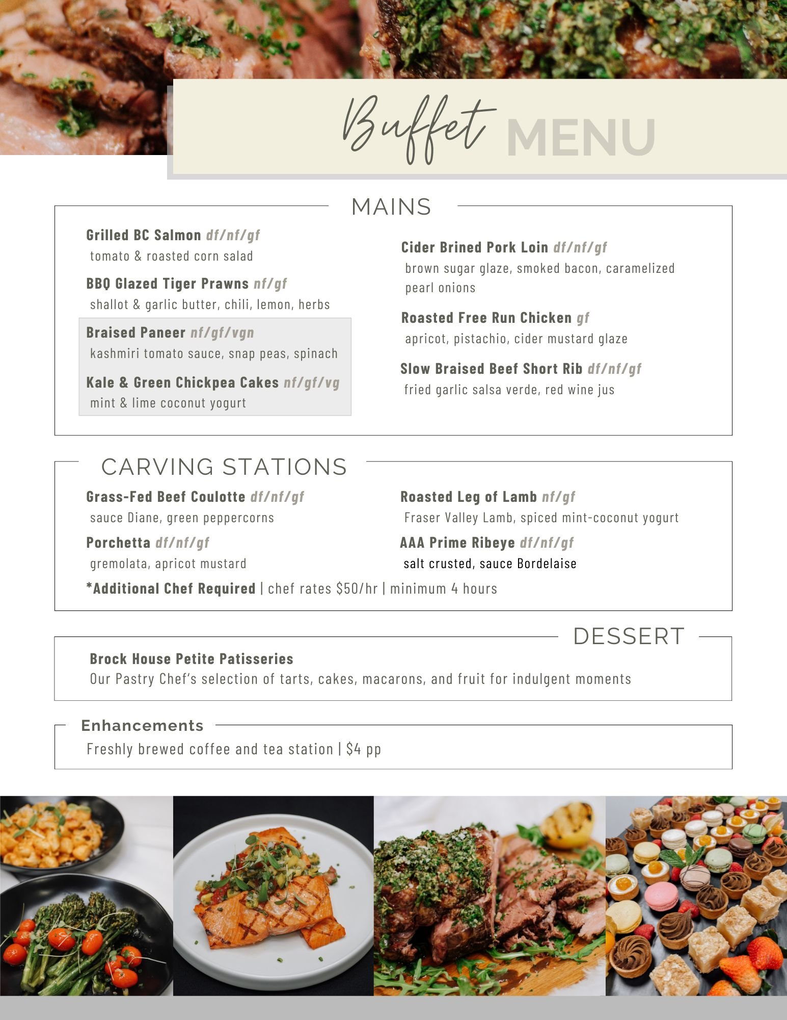 Buffet — Brock House Events