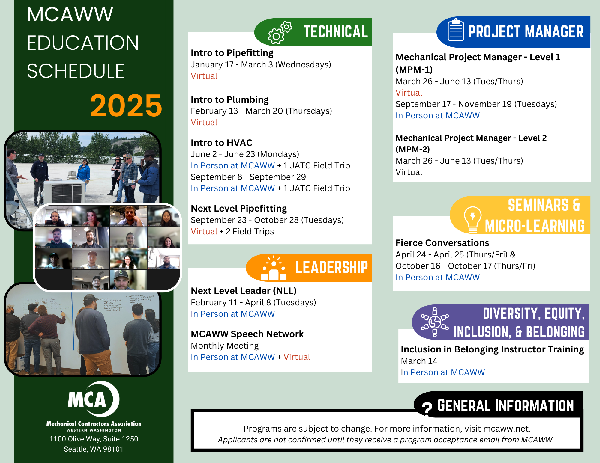 Education — MCA of Western Washington