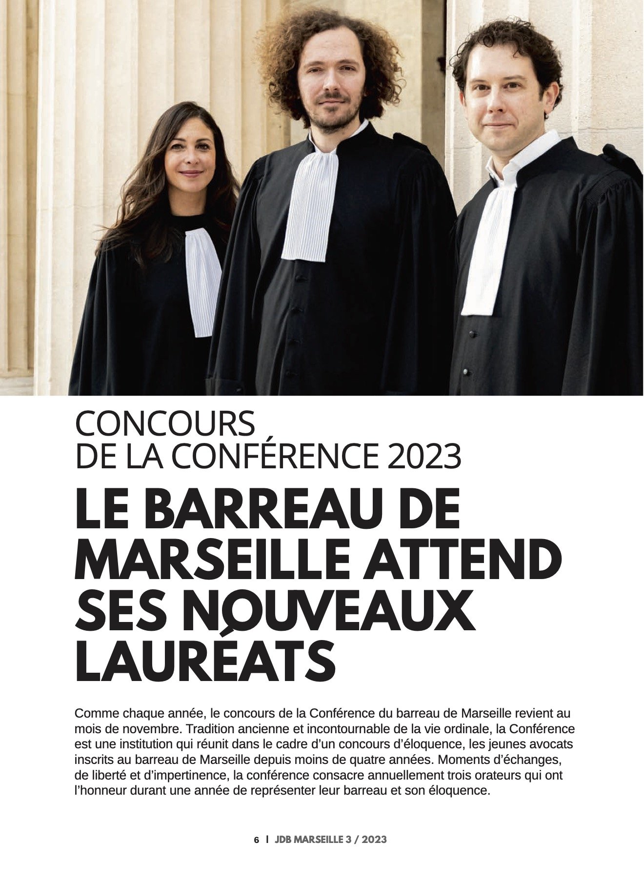 “Le barreau de Marseille attends ses nouveaux lauréats”, Journal du ...