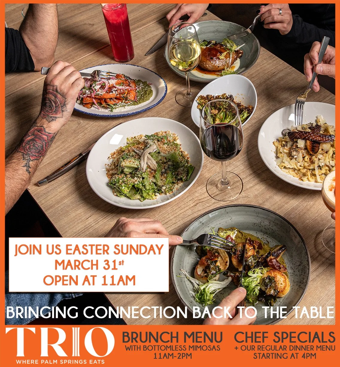 Trio Restaurant Food & Drink Special Events — TRIO Restaurant Palm Springs