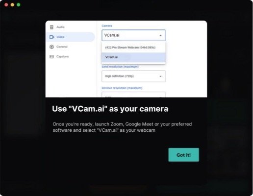 Webcam Background Removal & Virtual Backgrounds | VCam.ai