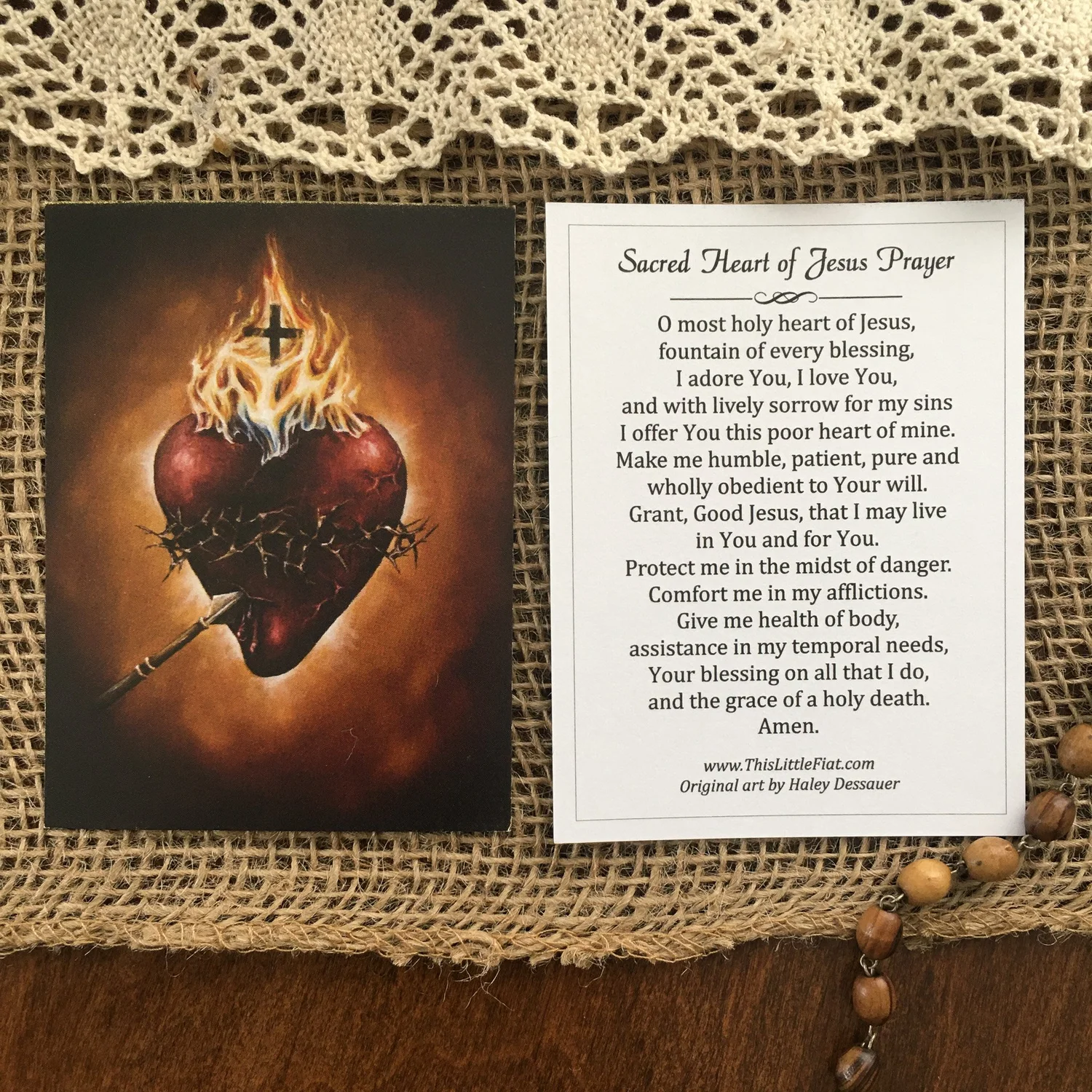 Prayer Cards — Original Catholic Art | This Little Fiat | Catholic ...
