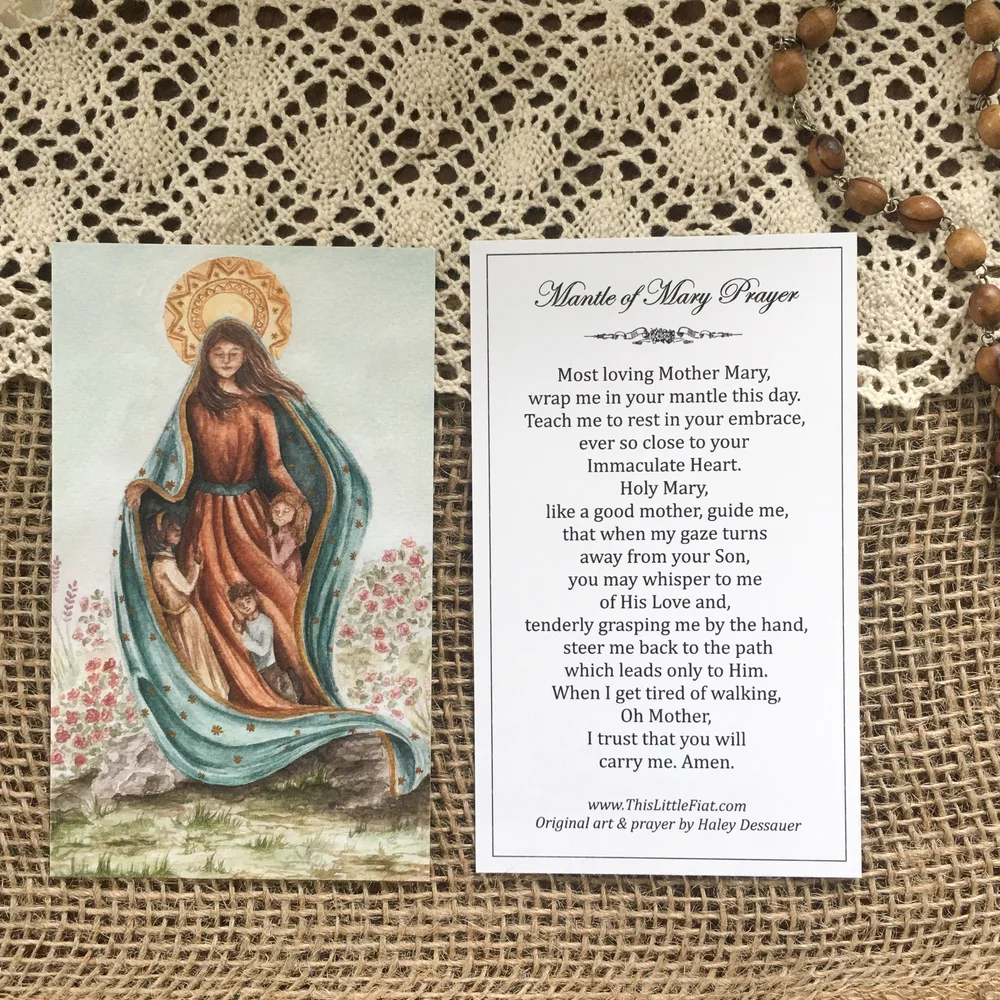 Prayer Cards Original Catholic Art This Little Fiat Catholic