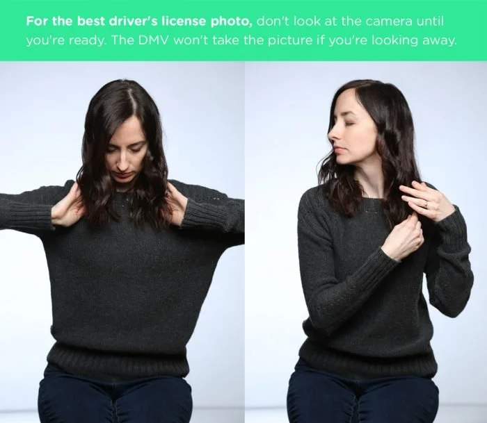 A foolproof trick to take a good driver's license photo