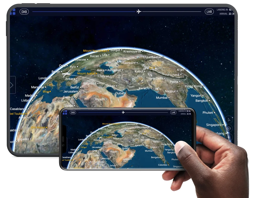 Mobile-To-Seatback Gaming-Inspired Map Control — FlightPath3D