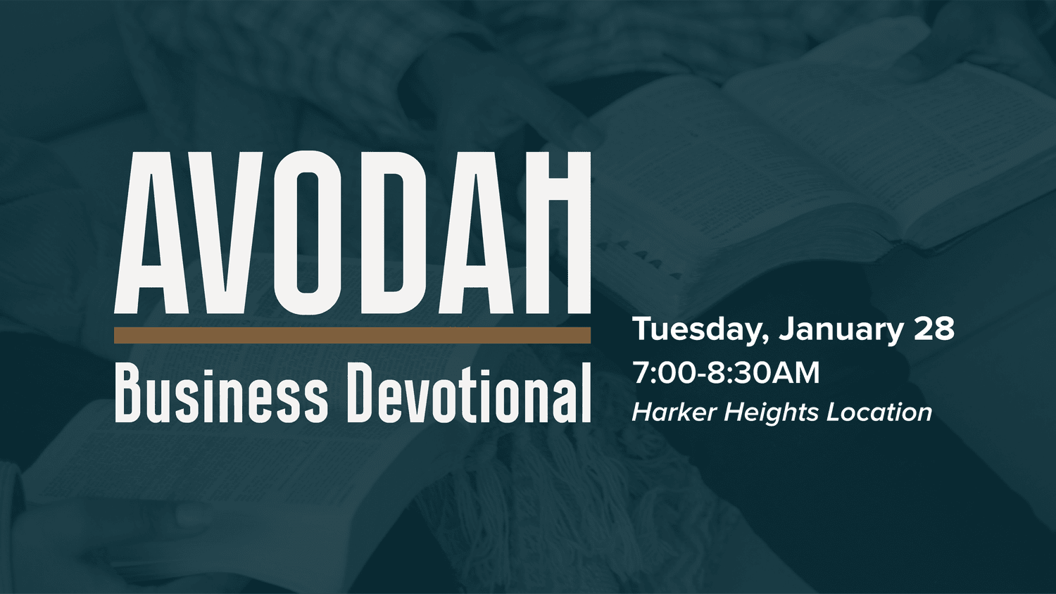 Avodah | Business Devotional — Vintage Church • A Family Of Churches