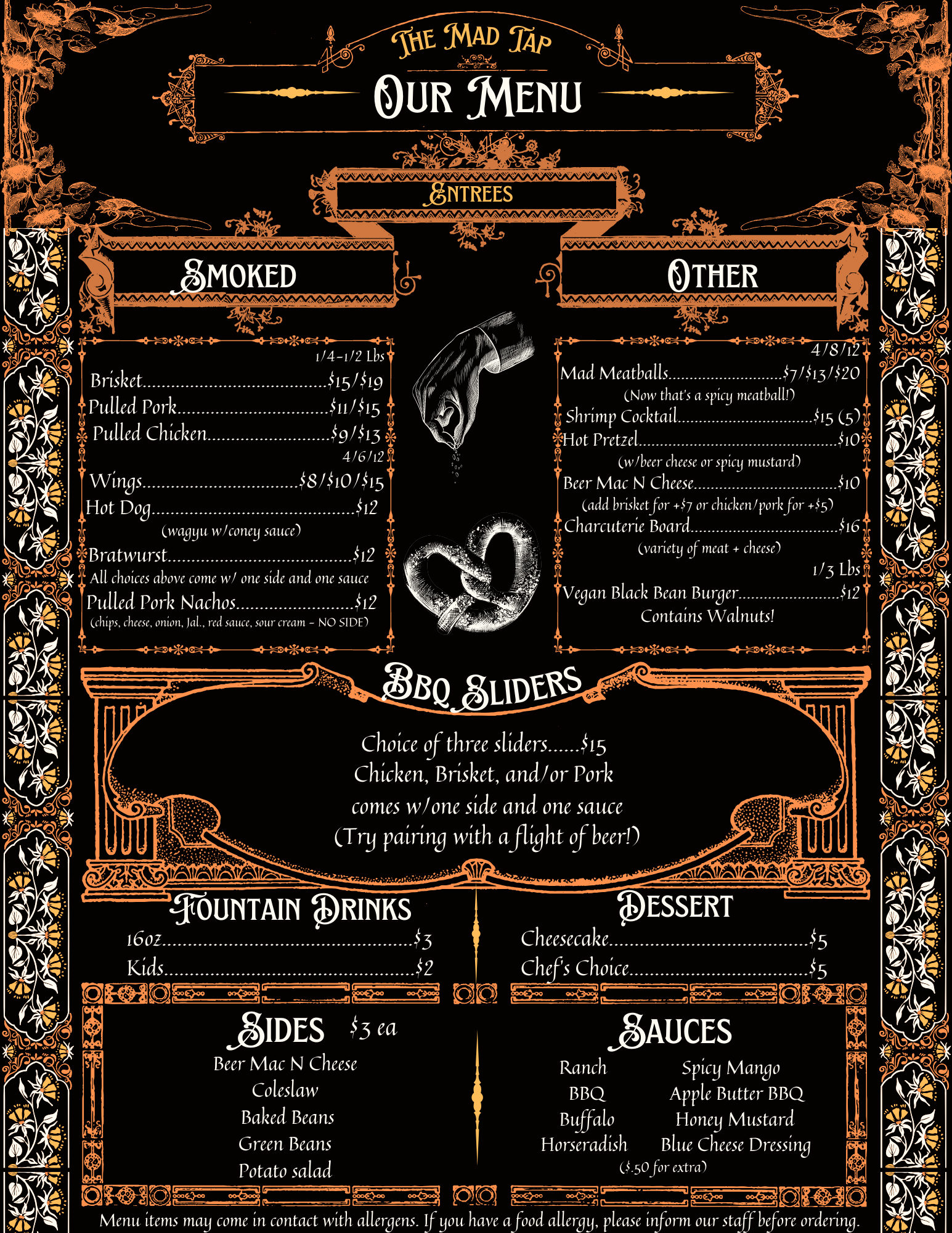 Menu — The Mad Tap