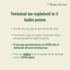 What is terminal tax? It's the tax you pay at the end of the year ...