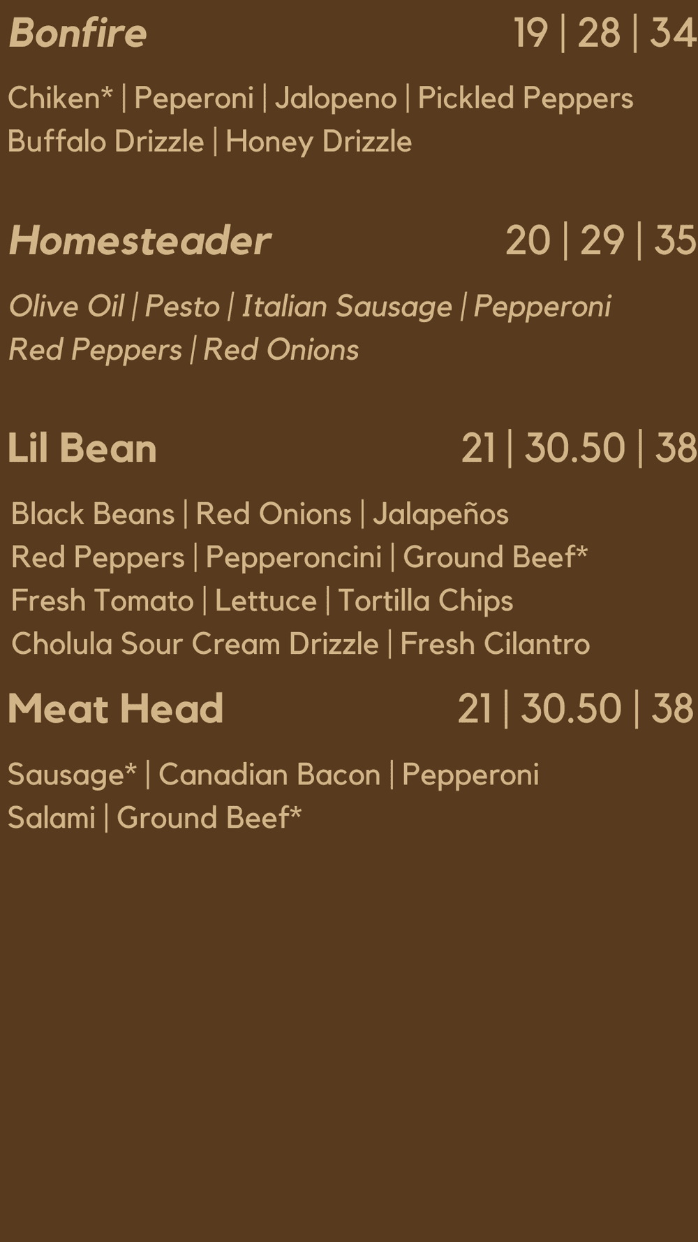 *NEW* Pizza & Pints Menu! — BMB - Barrel Mountain Brewing