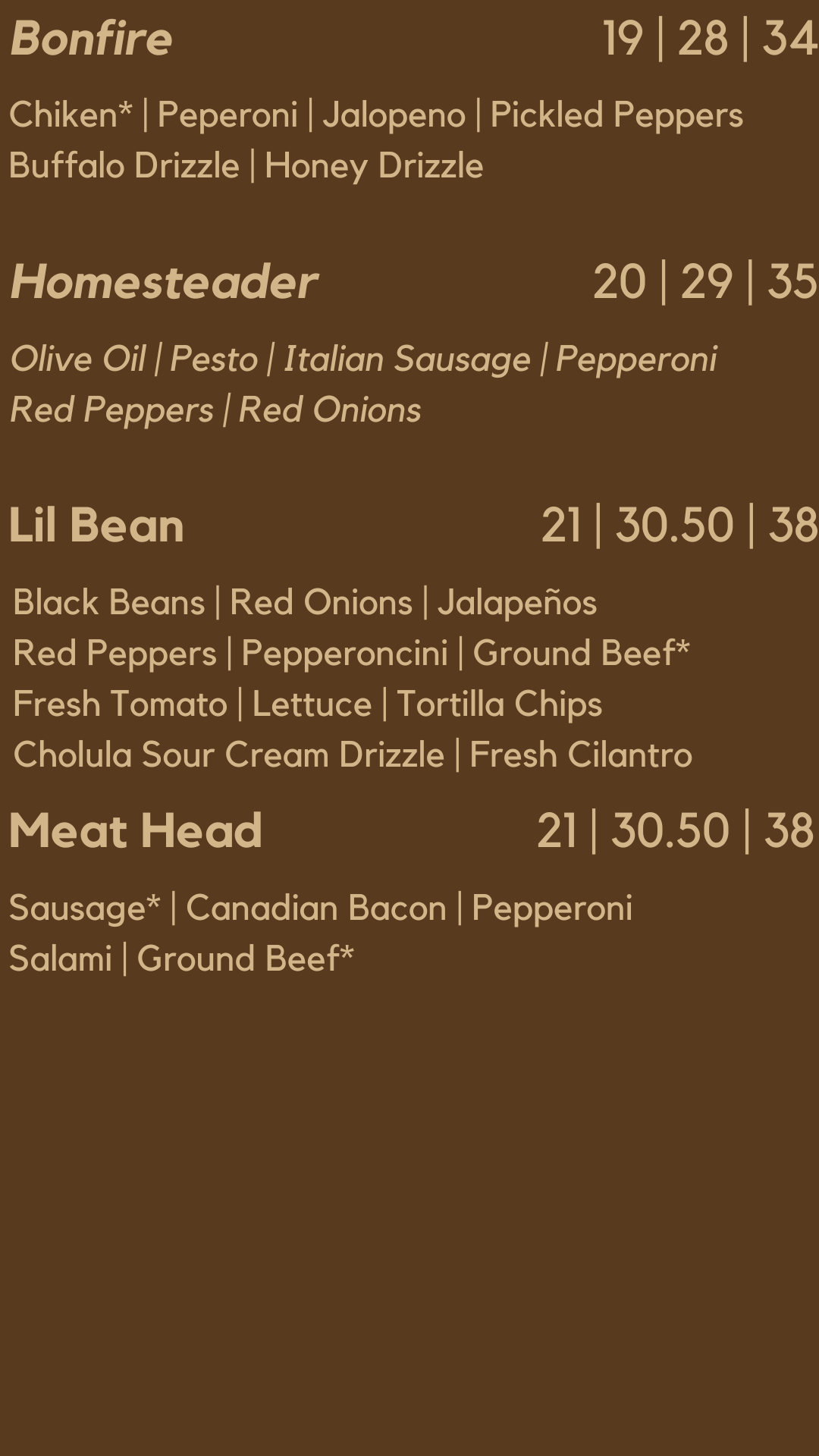 *NEW* Pizza & Pints Menu! — BMB - Barrel Mountain Brewing