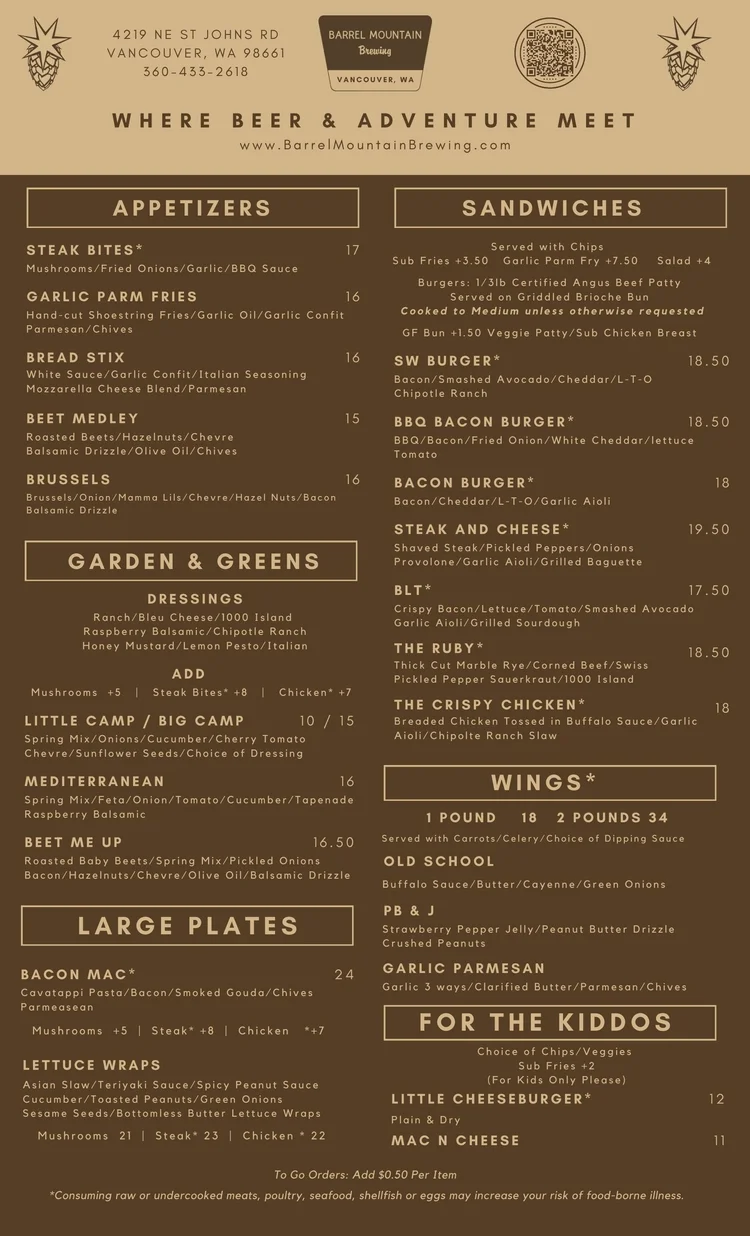 *NEW* Pizza & Pints Menu! — BMB - Barrel Mountain Brewing