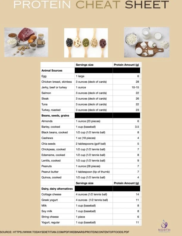 Protein Cheat Sheet — North Shore Balance
