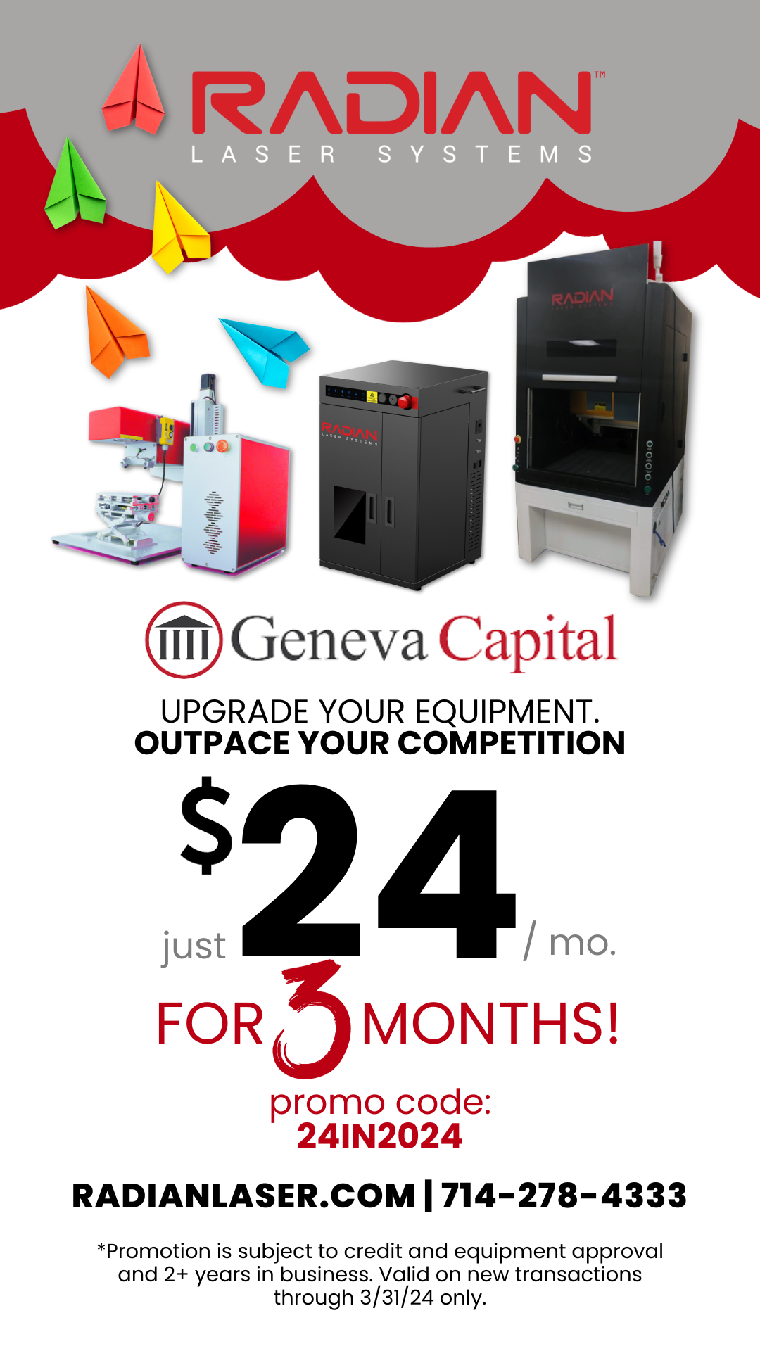 Radian Laser Systems Financing Options — Radian Laser Systems