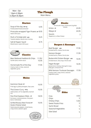 Menu — The Plough Inn