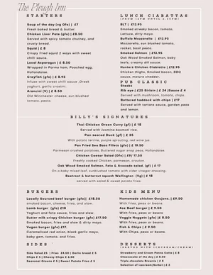 Menu — The Plough Inn