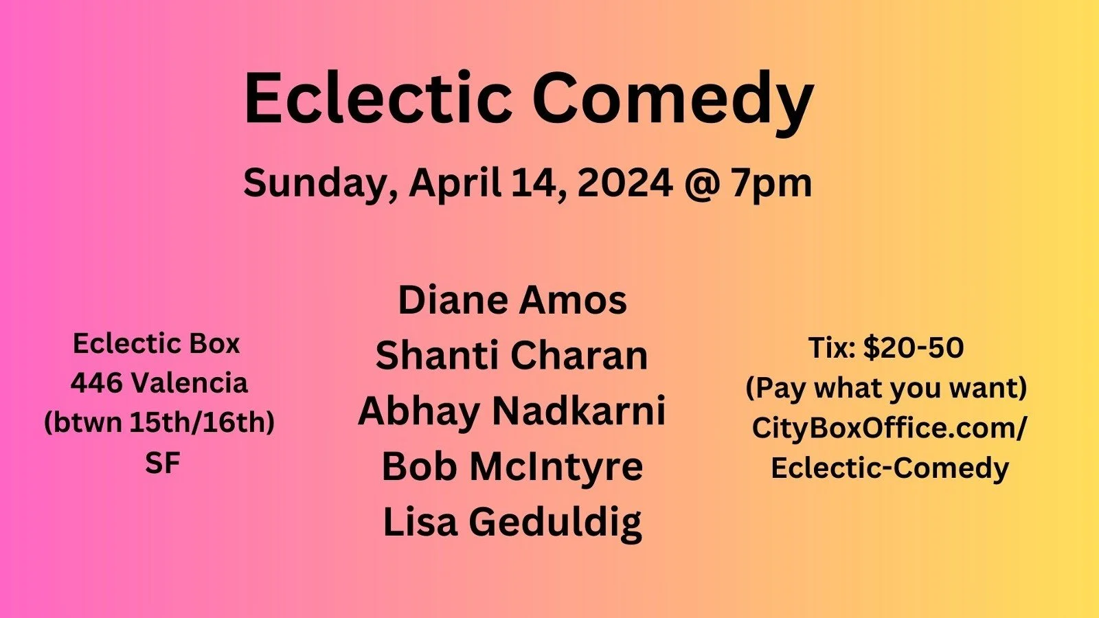 calendar — ECLECTIC BOX SF