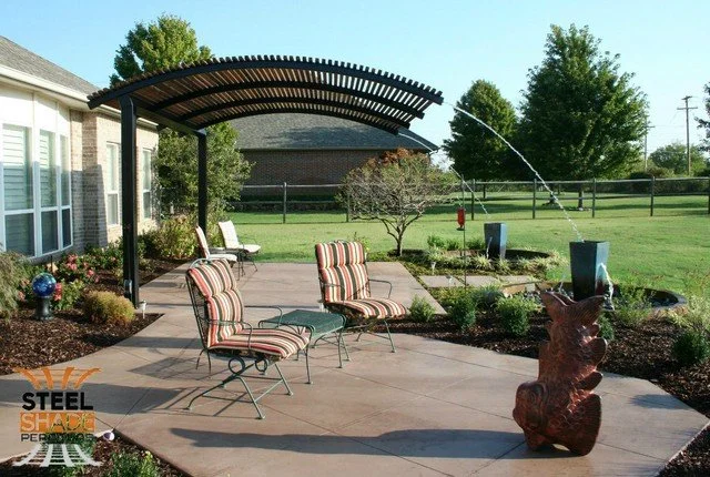 Radius Cantilever Pergolas — Steel Shade Pergolas