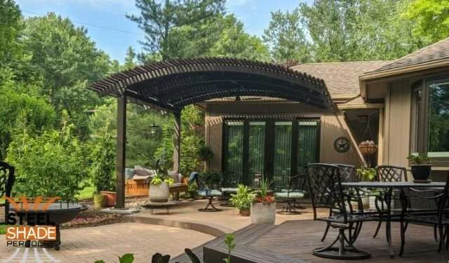 Radius Cantilever Pergolas — Steel Shade Pergolas