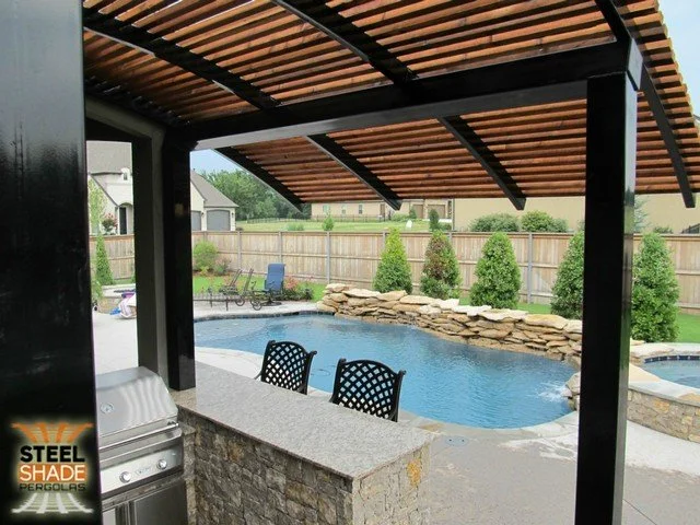 Radius Cantilever Pergolas — Steel Shade Pergolas
