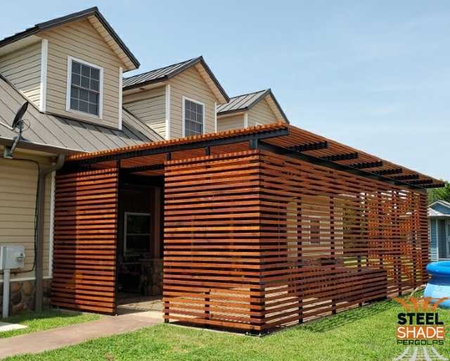 Traditional 4-Post Pergolas — Steel Shade Pergolas