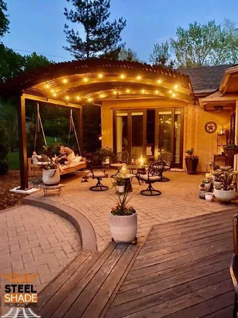 Radius Cantilever Pergolas — Steel Shade Pergolas