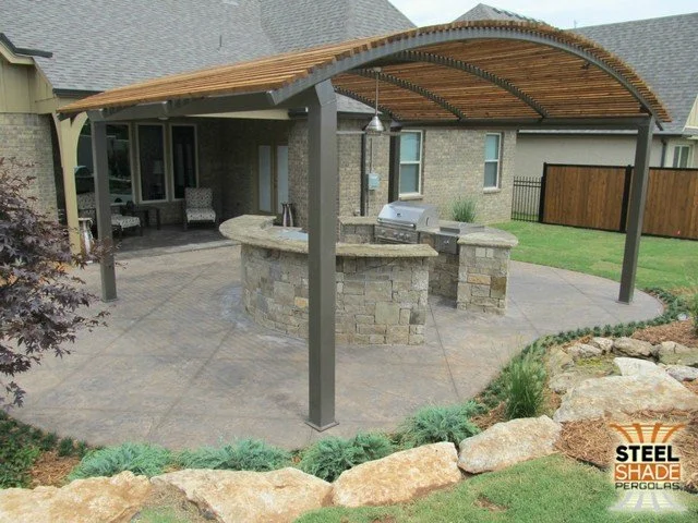 Traditional 4-Post Pergolas — Steel Shade Pergolas