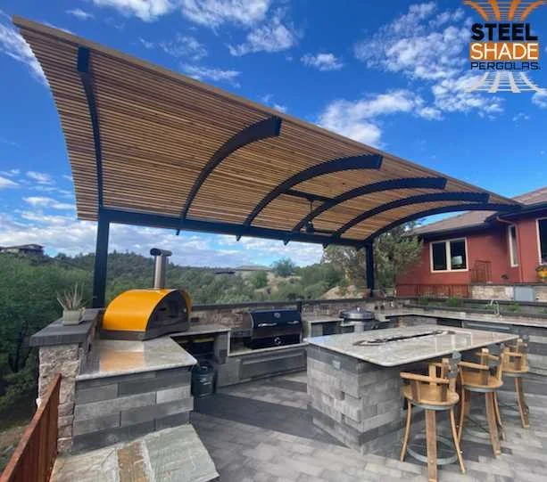 Radius Cantilever Pergolas — Steel Shade Pergolas