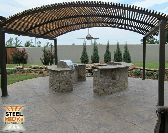 Traditional 4-Post Pergolas — Steel Shade Pergolas