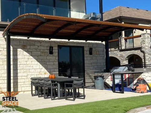 Radius Cantilever Pergolas — Steel Shade Pergolas