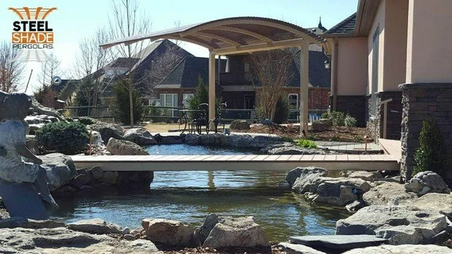 Radius Cantilever Pergolas — Steel Shade Pergolas