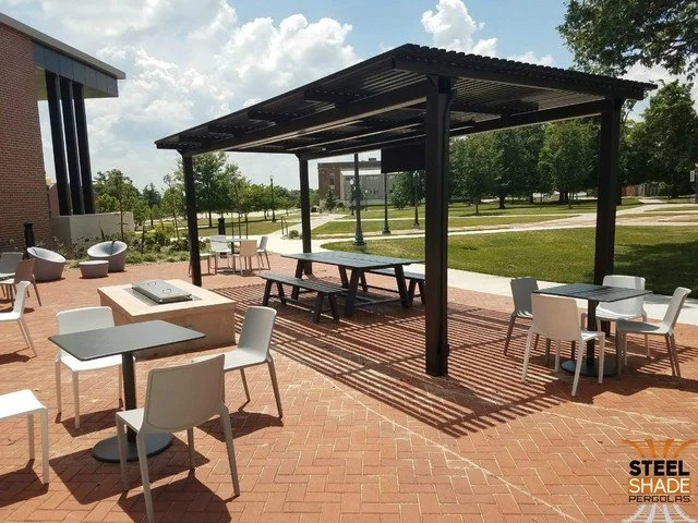 Traditional 4-Post Pergolas — Steel Shade Pergolas