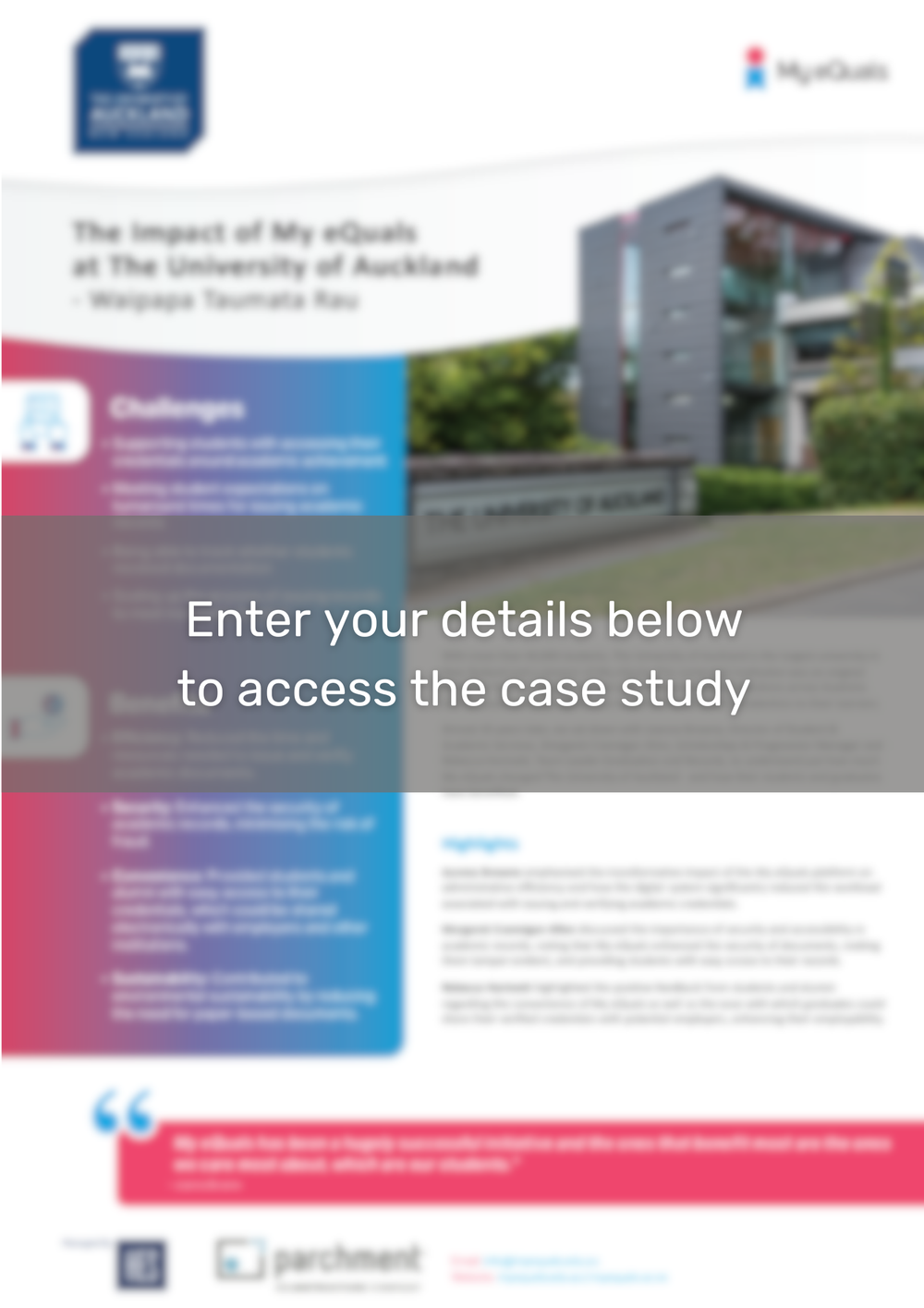 Ease and Accessibility - The Benefits of My eQuals at The University of Auckland – Waipapa ...