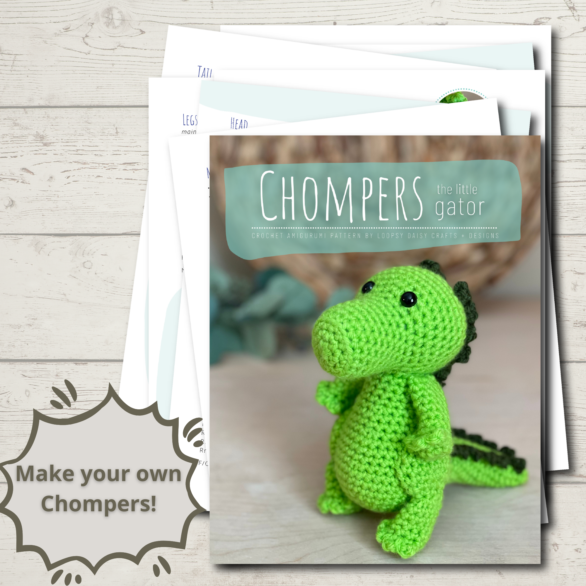 Chompers the Little Gator — Loopsy Daisy Crafts + Designs