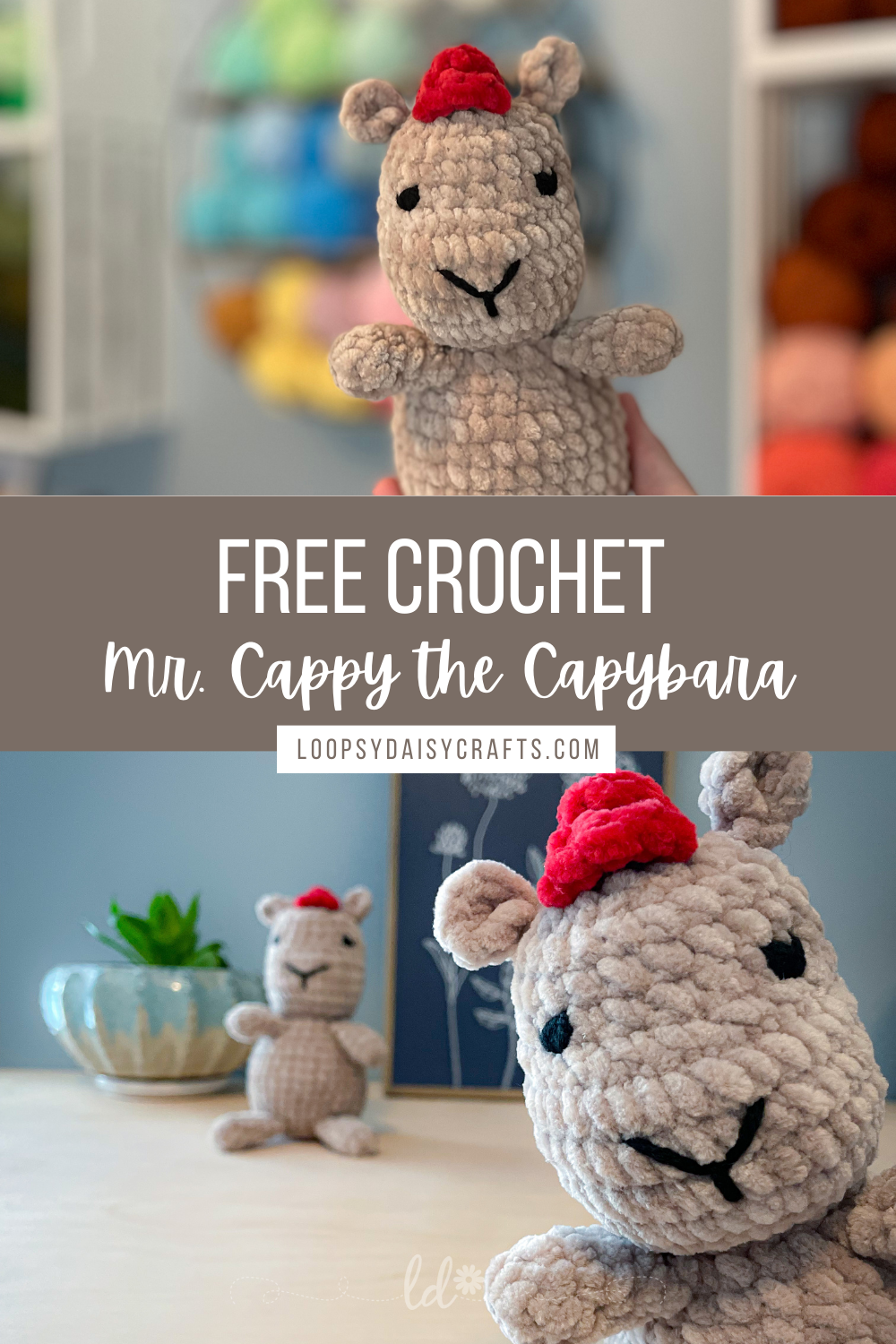 Capybara Free Crochet Pattern — Loopsy Daisy Crafts + Designs