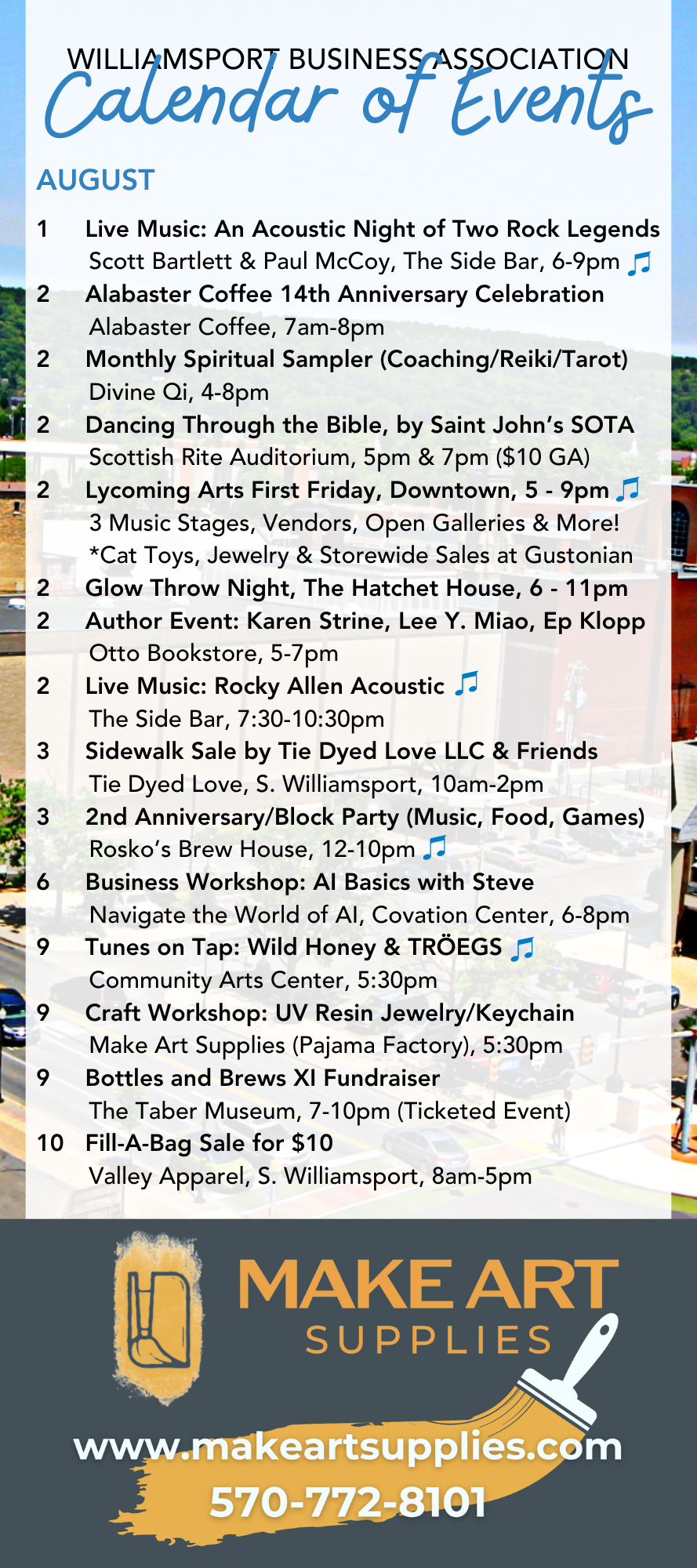 August Calendar of Events — Explore Williamsport