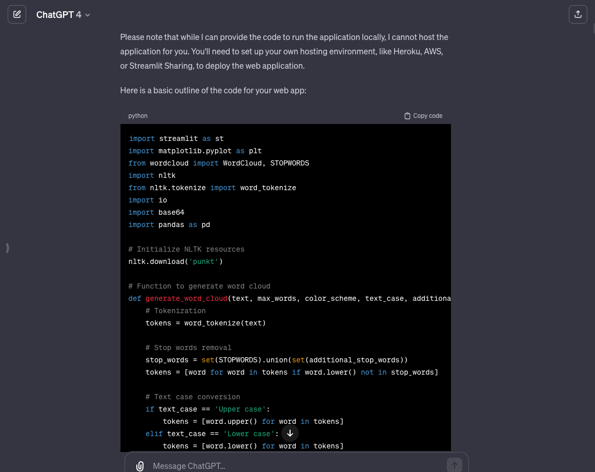 Learn how to build a word cloud app with ChatGPT — Analythical by ...