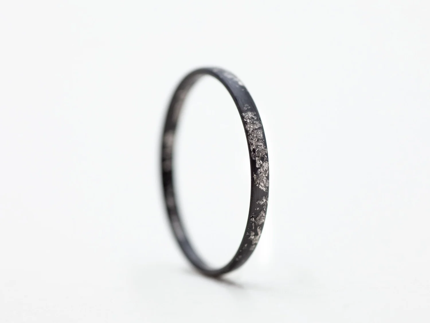 Wide carbon fiber ring with 24k gold — Singularity