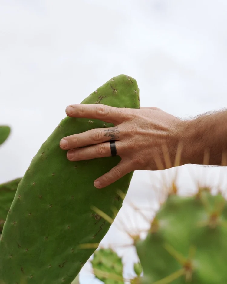 Medium II Carbon ring with 24k Gold — Singularity