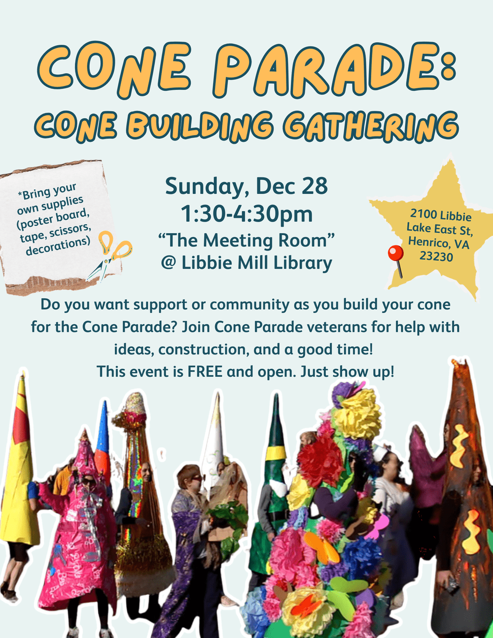 Cone Parade: Cone Building Gathering — HOME