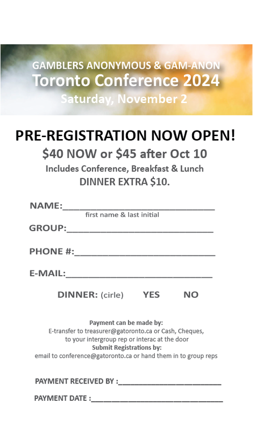 Gamblers Anonymous Toronto