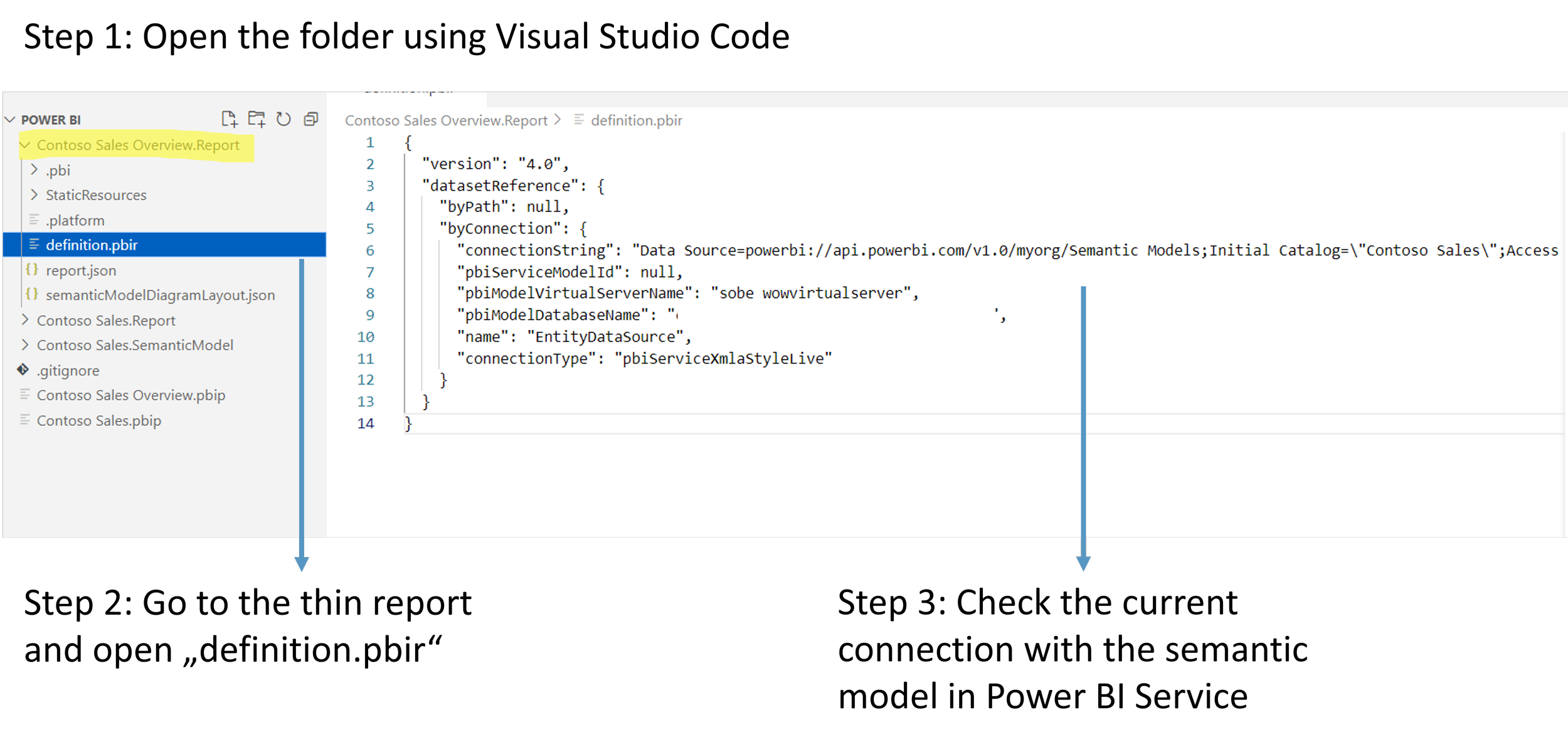 How to switch report live connection using Power BI Developer Mode ...