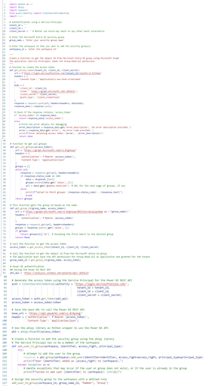 Part 2: Microsoft Fabric admin - Adding Entra ID groups to workspaces with Semantic Link and ...