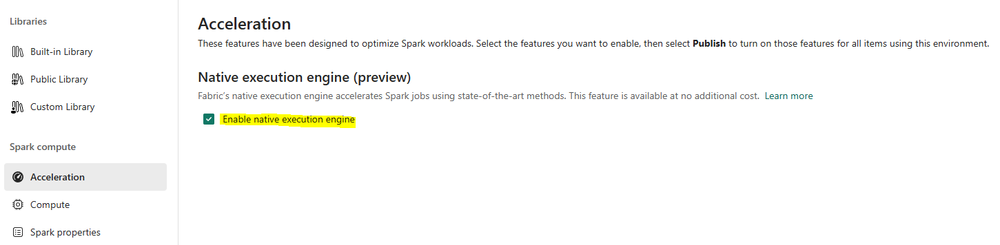 Performance optimization with native execution engine for Fabric Spark ...
