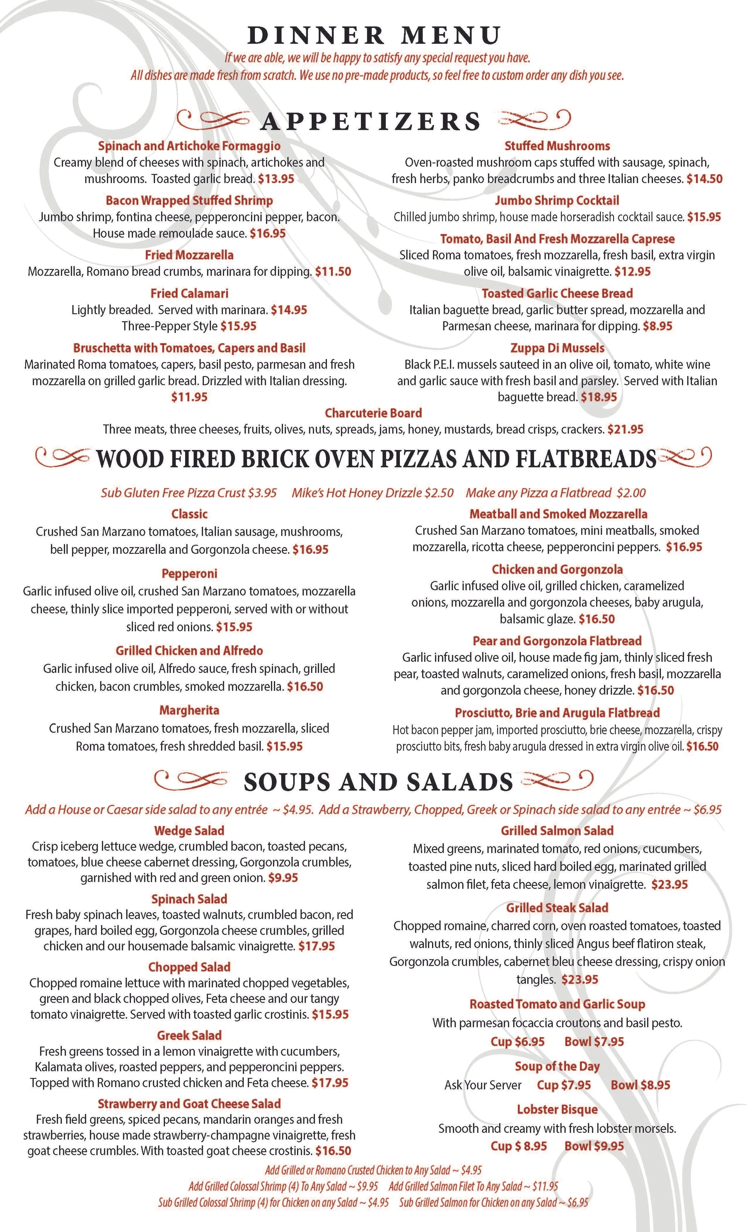 Dinner Menu — Italianni's Hurst