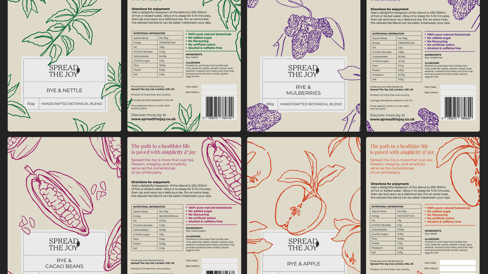 Spread the Joy Tea Branding — Studio Aydo