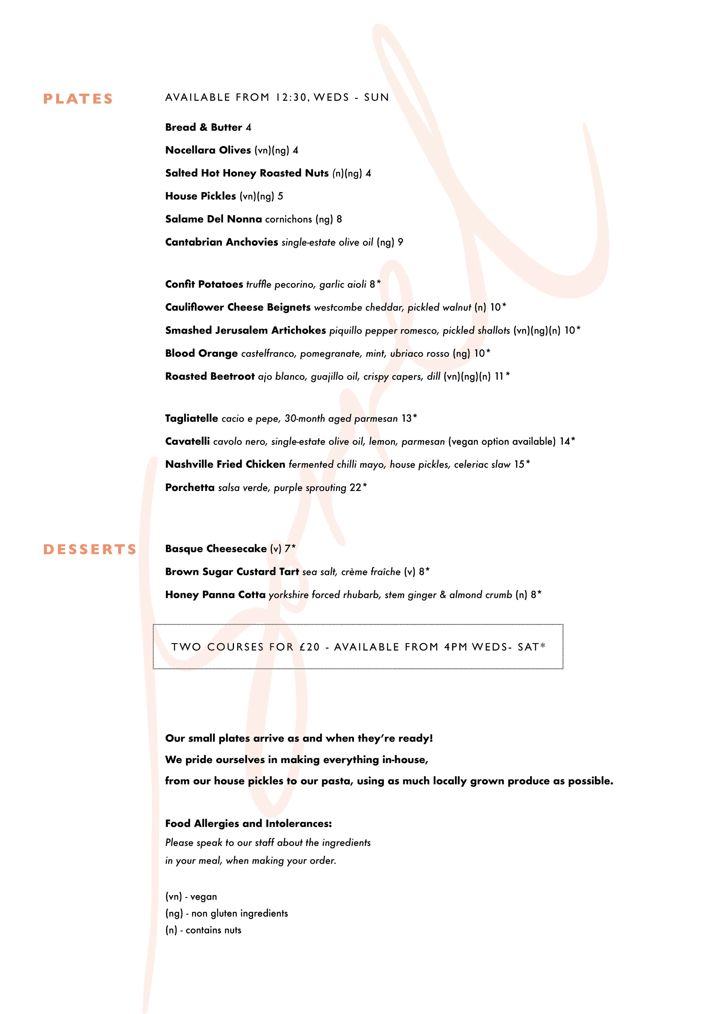 Menu — Sorrel Stores