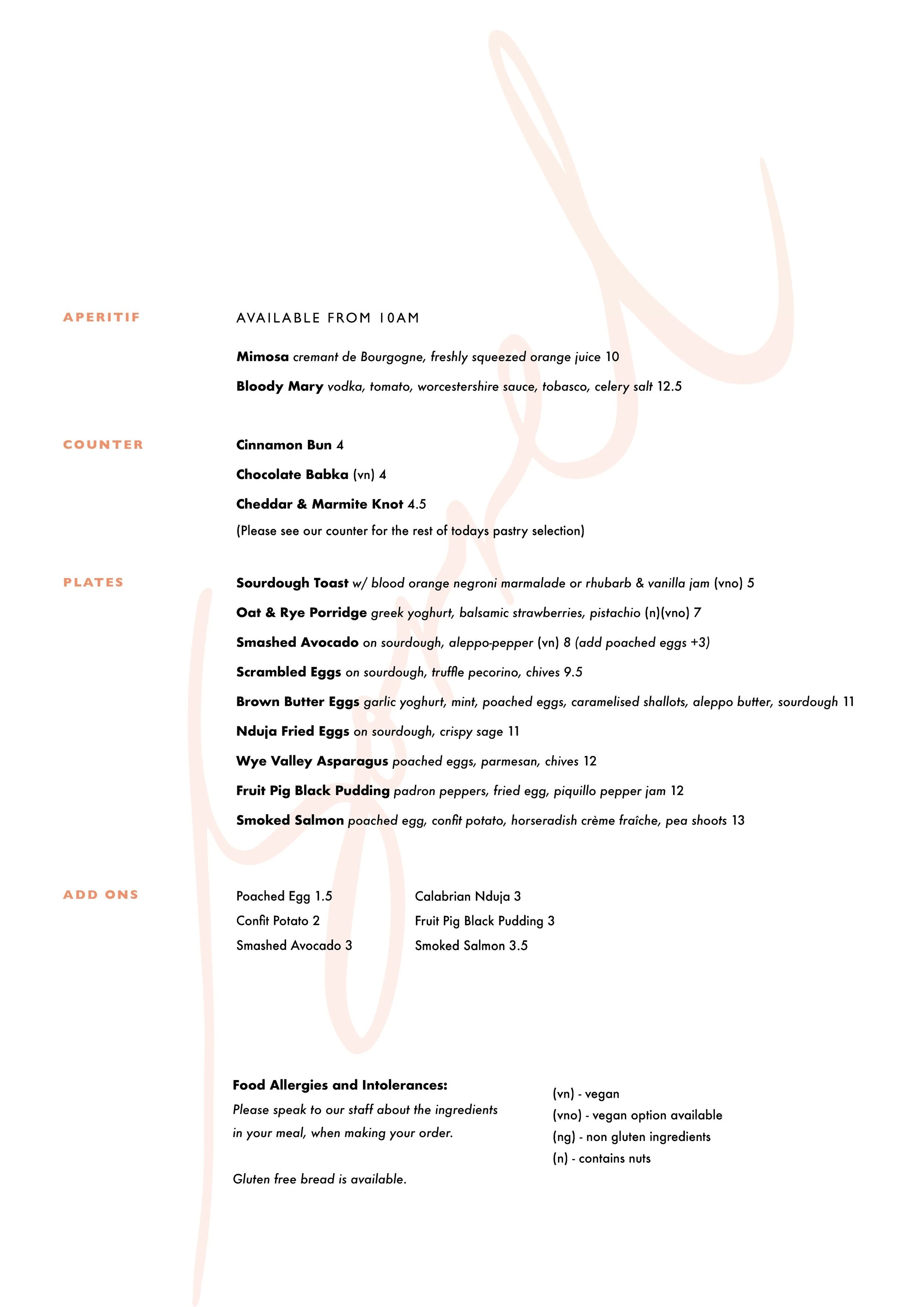 Menu — Sorrel Stores