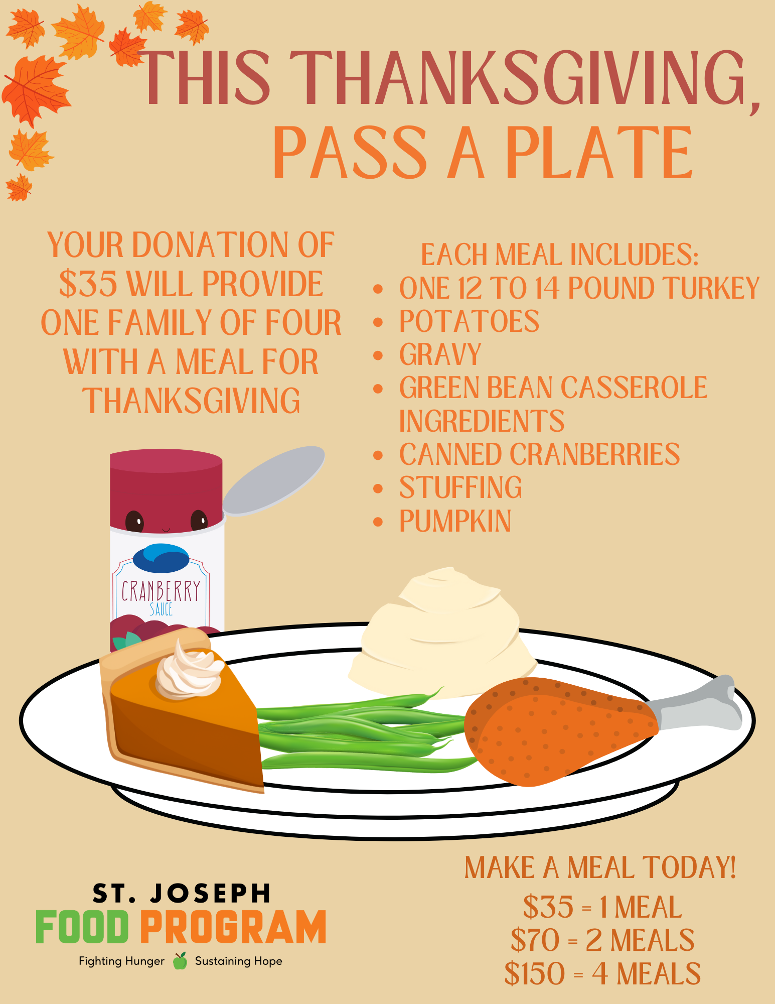 Thanksgiving Pass a Plate — St Joseph Food Program