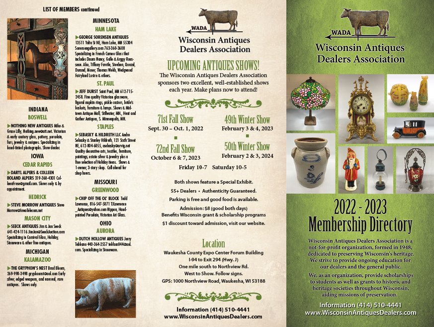 Our Members — WISCONSIN ANTIQUES DEALERS ASSOCIATION SHOWS